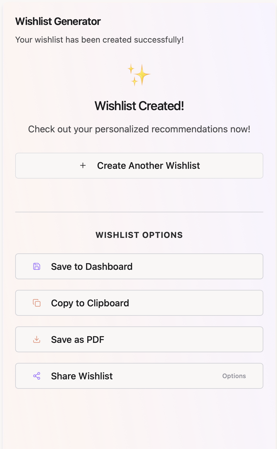 Listella - AI-Powered Wishlist Generator